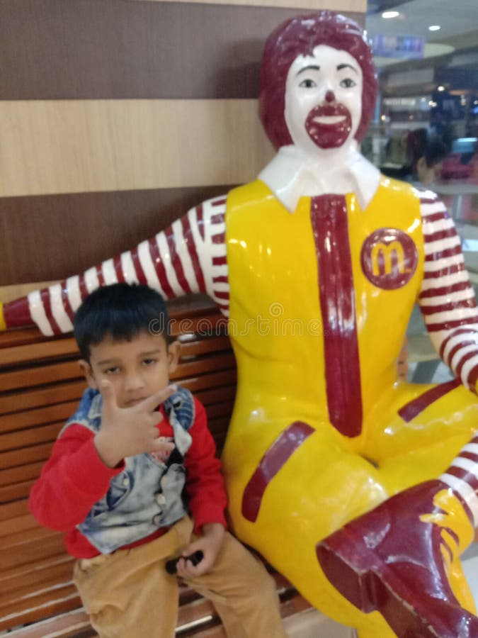 Indian Kid Giving Pose with Mcdowell Statue Editorial Image - Image of ...