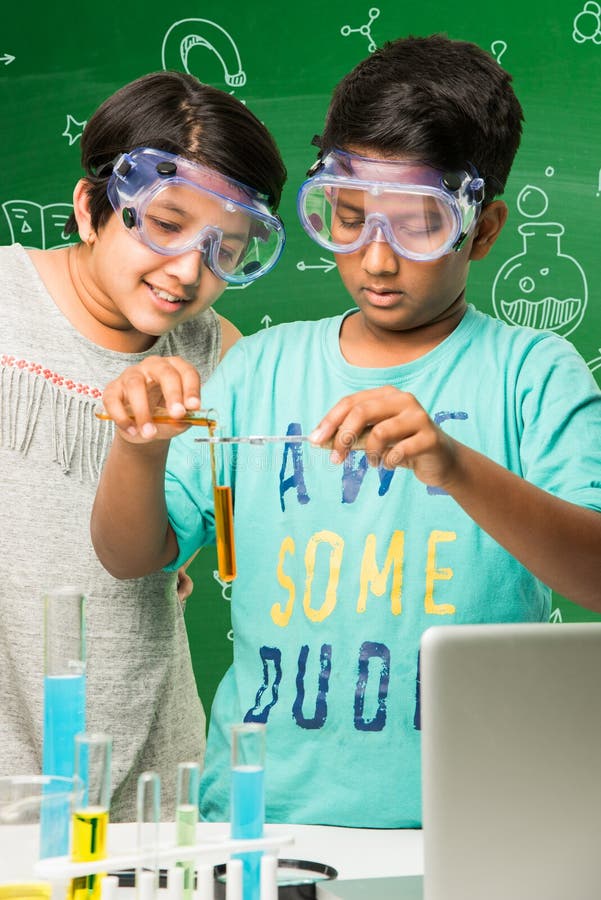 Indian kids and science stock photo. Image of green, learning - 91372016