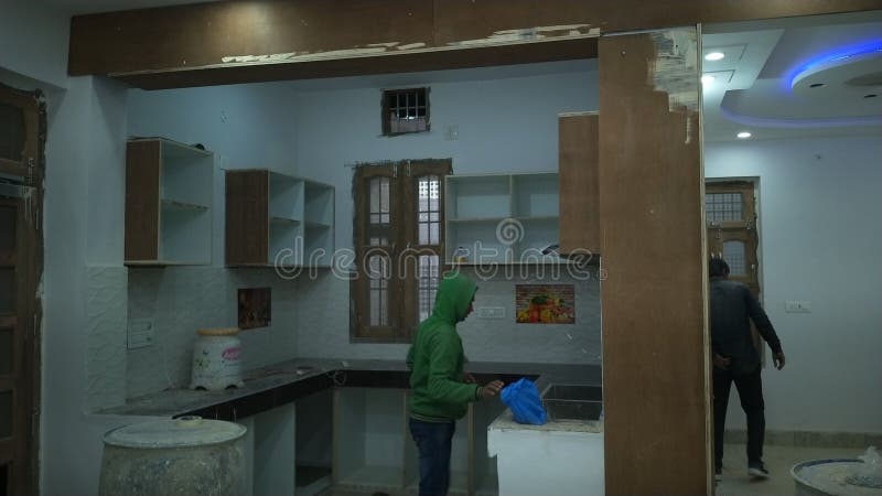 Indian Kitchen Desigen is Pending on Work in Haryana State Editorial ...