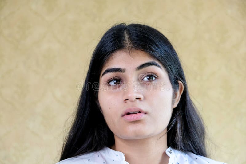 Indian Lady with an Angry Face Expression Stock Image - Image of dark ...