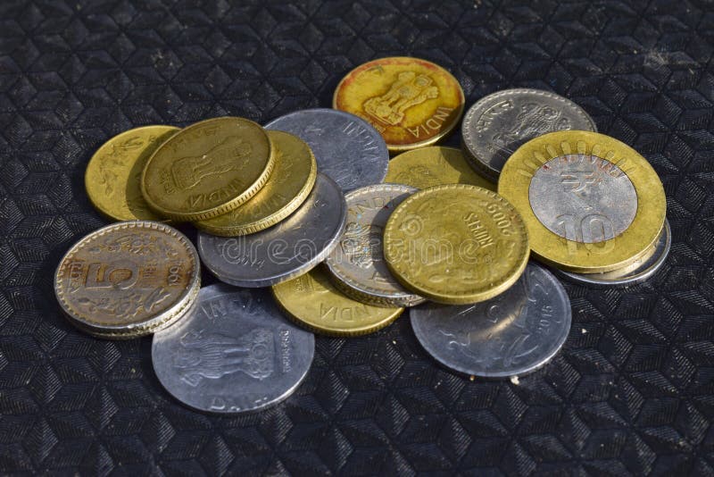 Indian coin stock photo. Image of investment, cash, indian - 254614304