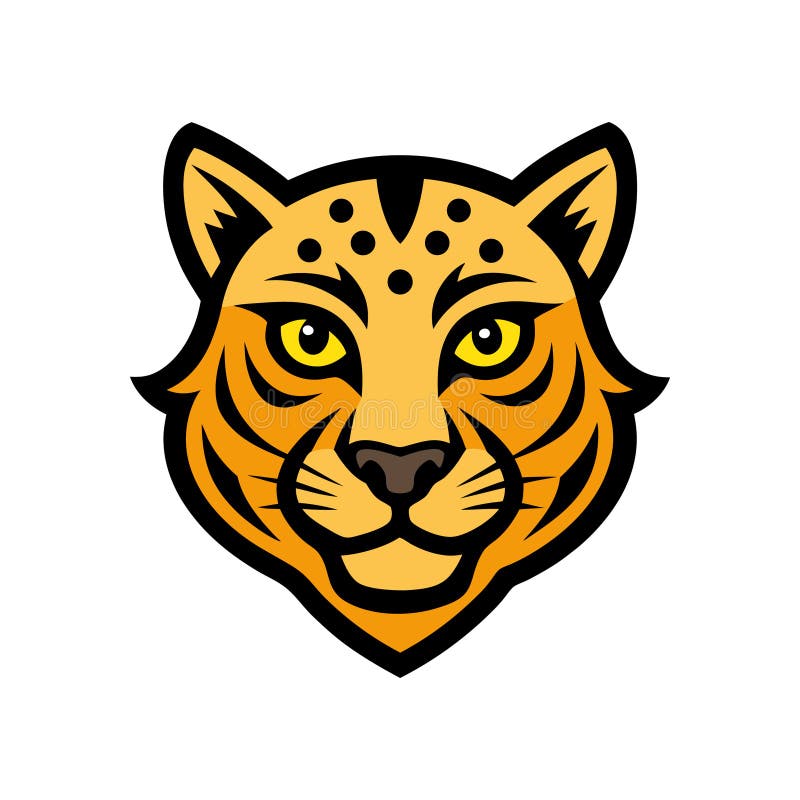 Indian Leopard Head Mascot Logo Stock Vector - Illustration of wild ...