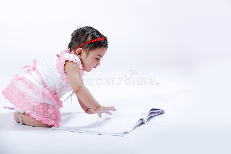 Indian Little Girl with Note Book , Studying Stock Photo - Image of ... Indian Little Girl with Note Book , Studying Stock Photo - Image of ...