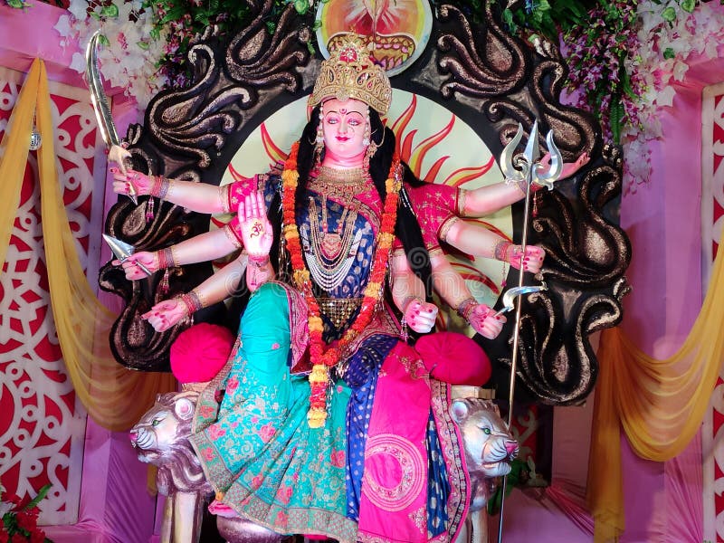 Indian ma durga devi ji stock image. Image of gods, beautiful - 166651915