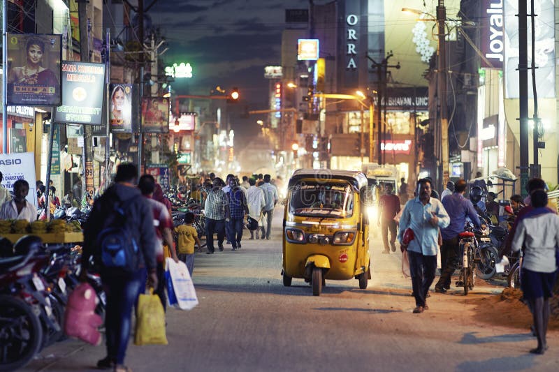 Indian Madurai City at the Night. December 2019 Editorial Stock Image ...