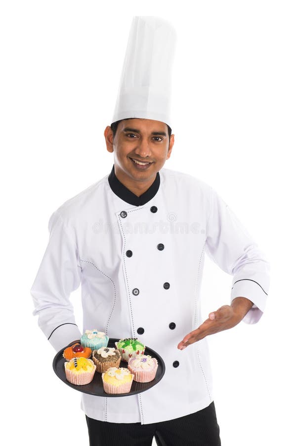 Indian Male Chef Uniform Holding Empty Plate Stock Photos - Free ...