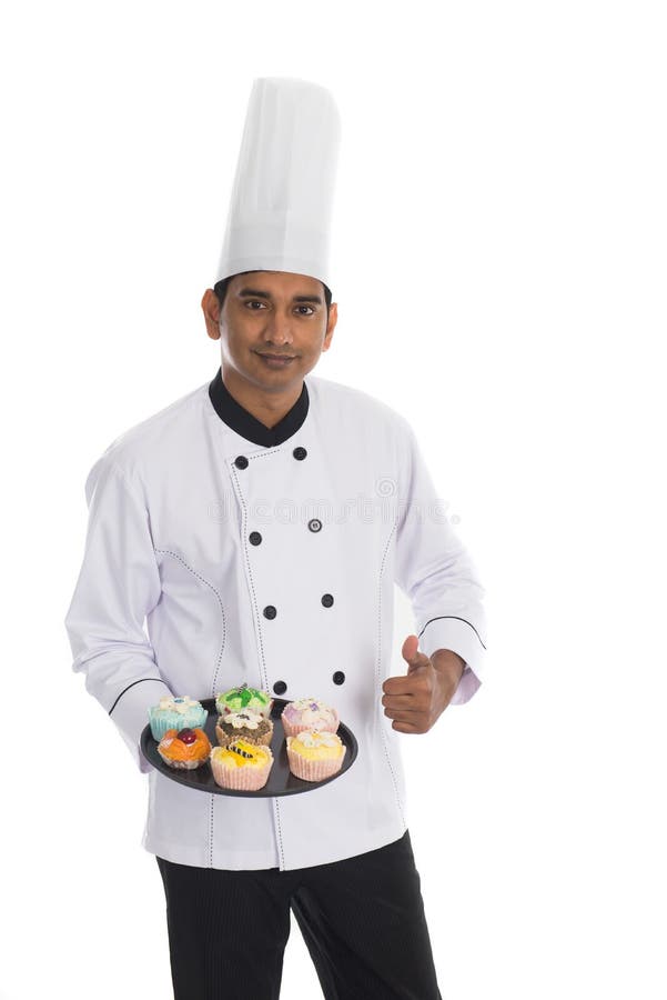 Indian Male Chef Uniform Holding Empty Plate Stock Photos - Free ...