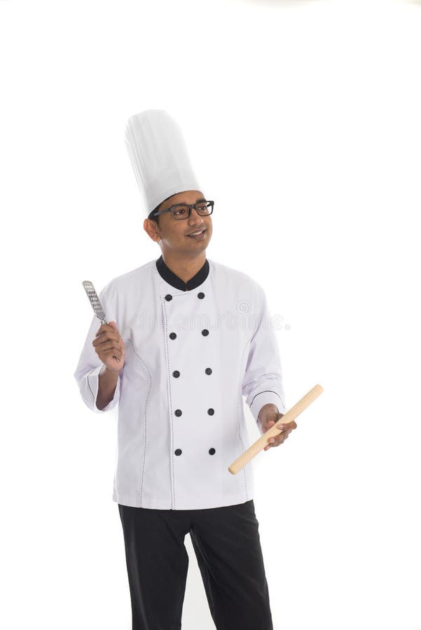 Indian Male Chef Uniform Holding Empty Plate Stock Photos - Free ...