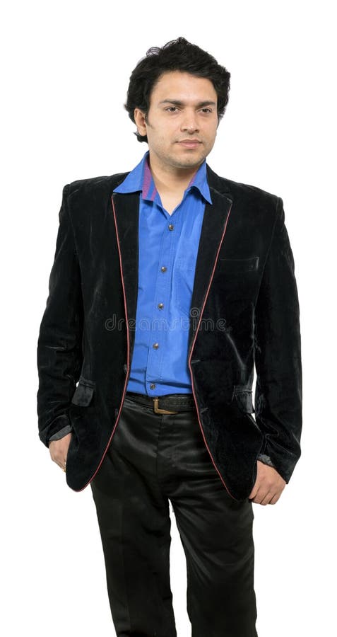 Indian Male Model Wearing Blazer Stock Photo - Image of blazer, open ...