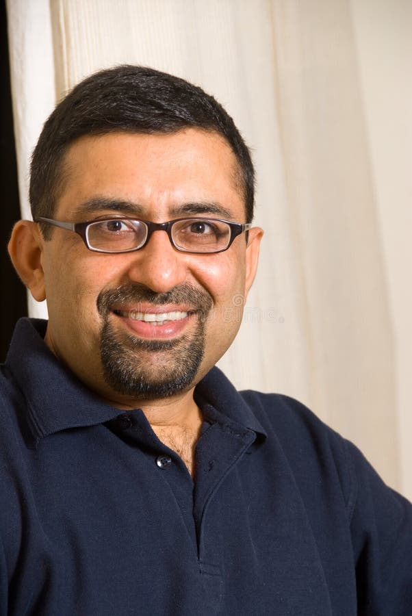 Handsome Indian Man Face Photo with Cautious Look Stock Image - Image ...