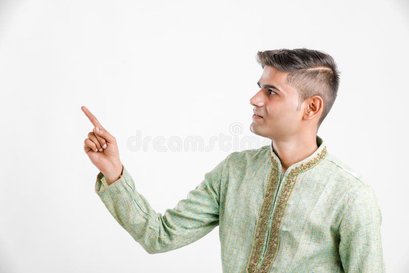 Indian Man in Ethnic Wear and Showing Expression Stock Photo - Image of ...