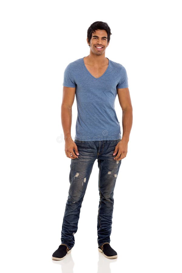 Man Standing Straight with Hands at His Back Stock Photo - Image of ...