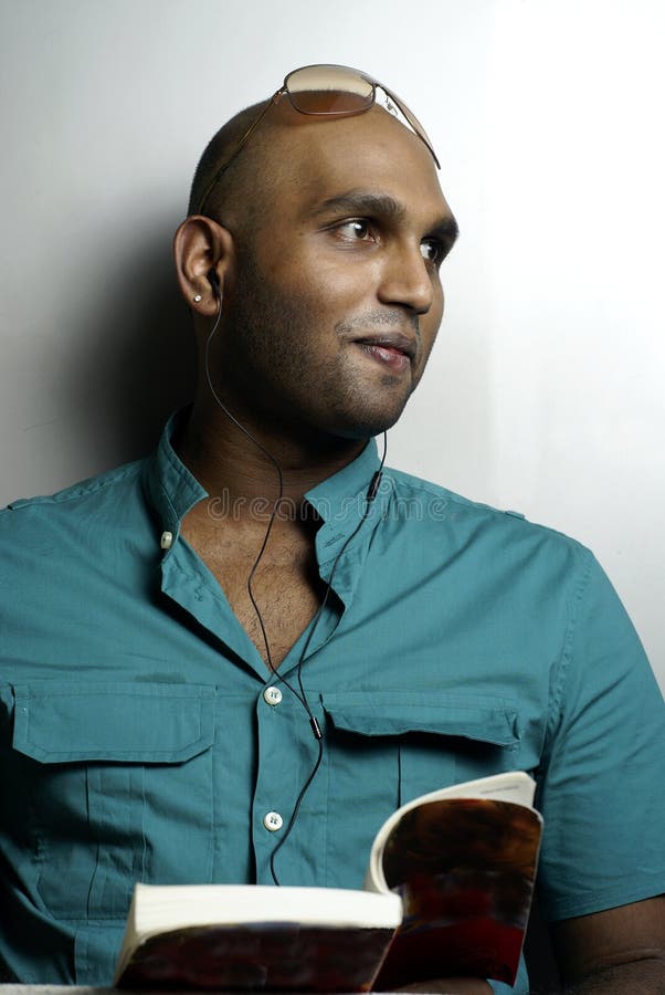 Indian man reading stock photo. Image of stylish, indian - 6364356