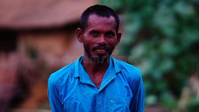 Indian Man with Smile in Village Editorial Photography - Image of adult ...