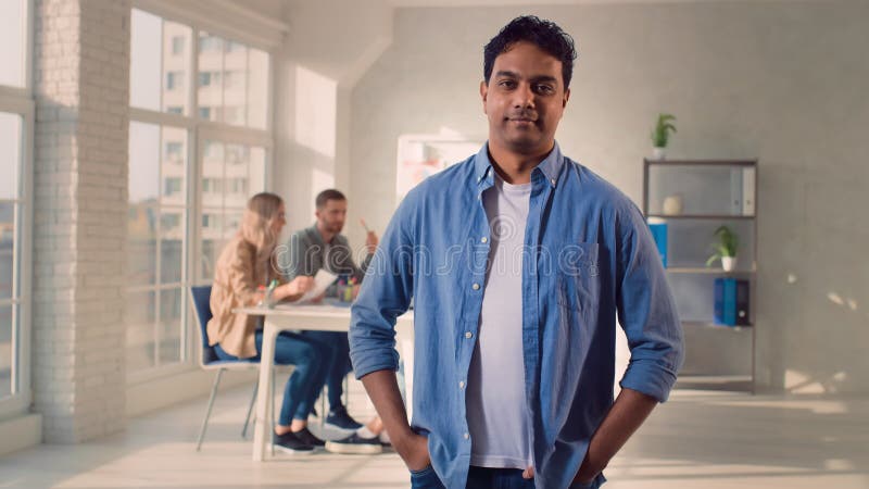 Indian Man Explaning Project To His Team. Creative Team Working at ...