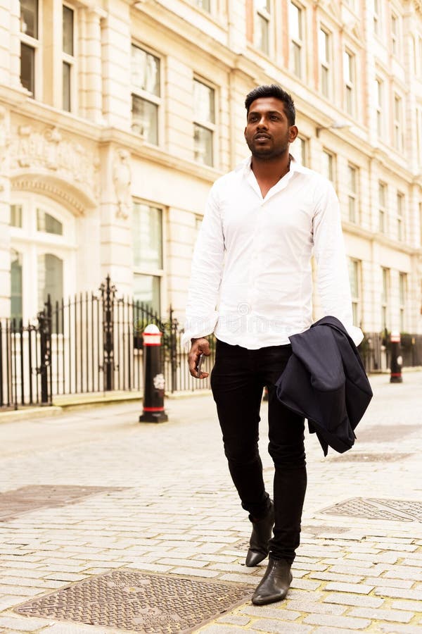 Indian man in the street stock photo. Image of urban - 75591502