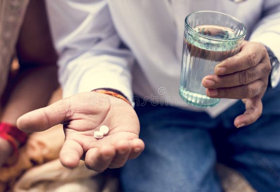 Indian Man Taking Tablets Medicine Stock Photo - Image of india, lanka ...
