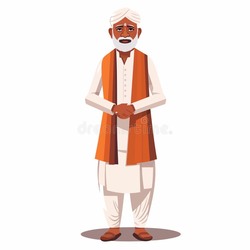 Indian Man Vector Flat Minimalistic Isolated Illustration Stock Vector ...