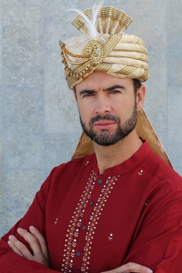 Indian Man Wearing a Beautiful Turban Stock Image - Image of ethnic ...