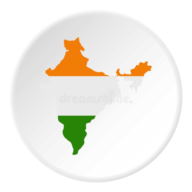 Indian map icon circle stock vector. Illustration of location - 95328704