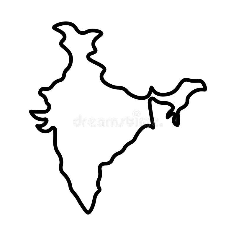 Indian Map Icon Design in Filled and Outlined Style Stock Vector ...