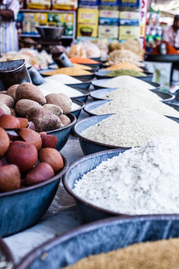Indian Marketstall Selling Ingredients Stock Image - Image of fresh ...