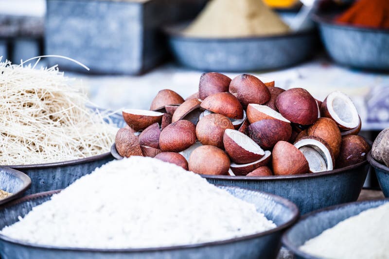 Indian Marketstall Selling Ingredients Stock Image - Image of sale ...