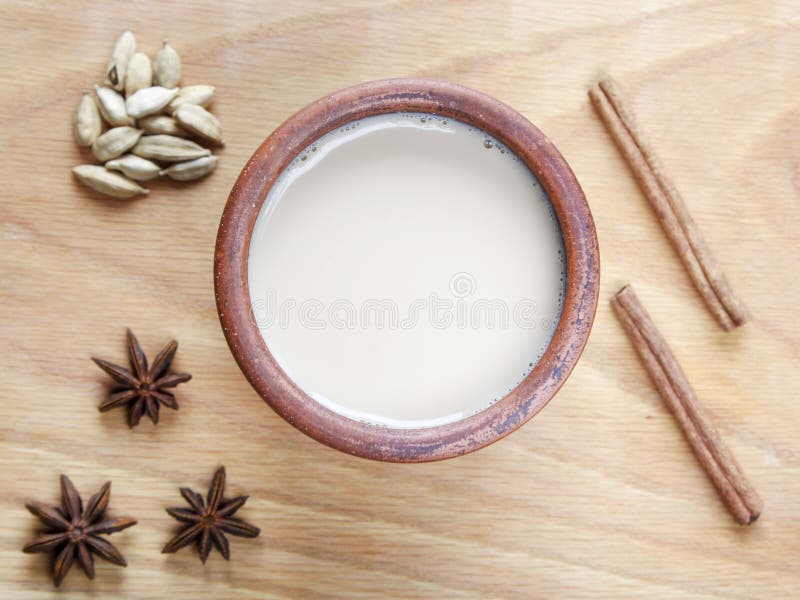 Indian Masala Tea with Spices and Milk Stock Photo - Image of ginger ...