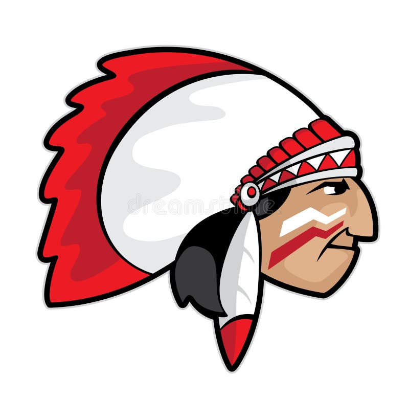 Indian Mascot Vector Logo stock vector. Illustration of redskins - 17605117