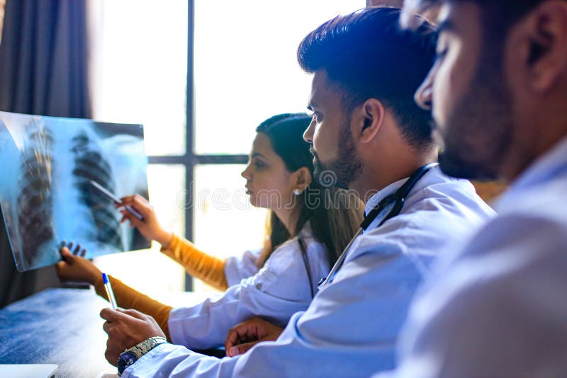 Indian Medic Students Practicing in Sun Classroom Stock Image - Image ...
