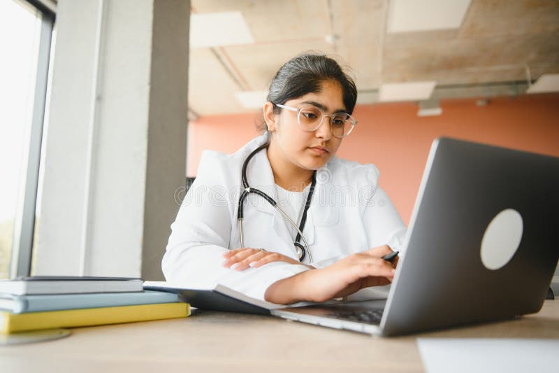Indian Medical Student. Indian Doctor Stock Image - Image of examining ...