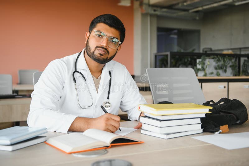 Indian Medical Student. Indian Doctor Stock Image - Image of examining ...