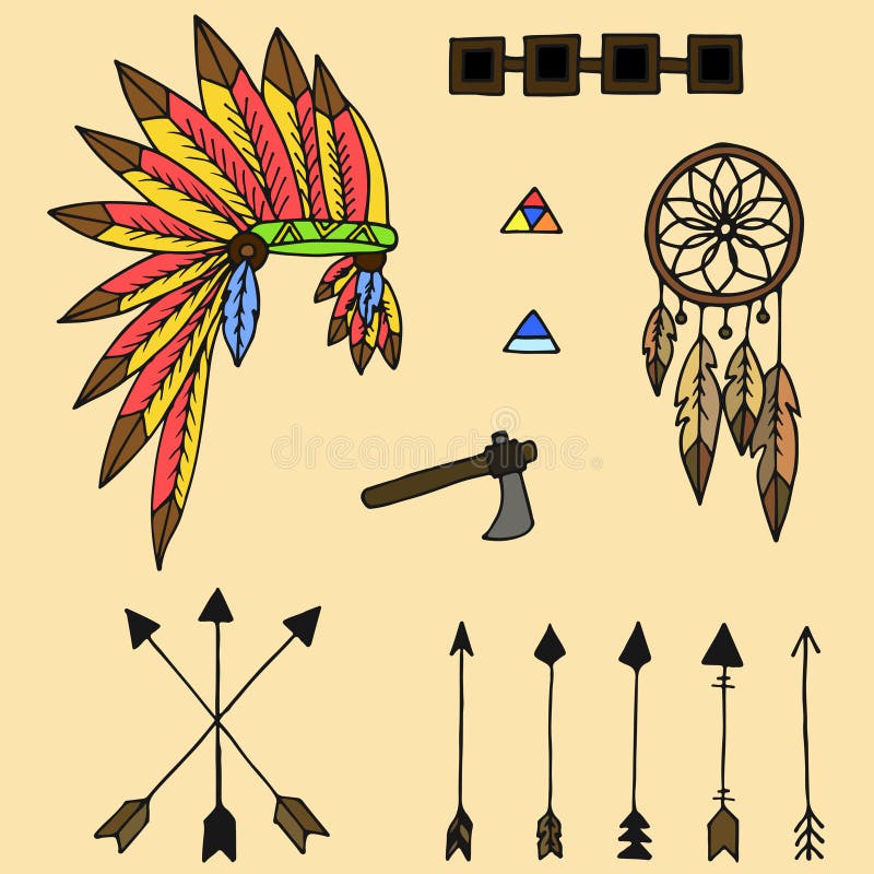 Indian and Mexican Template for Design Stock Illustration ...