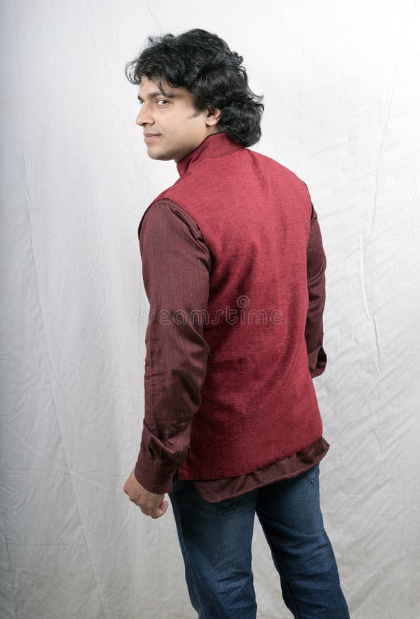 Indian Model Wearing Half Indian Jacket Stock Photo - Image of indian ...