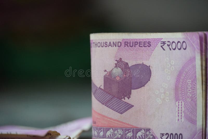 Indian Money and Banknotes, 2000 Rupees Stock Image - Image of ...