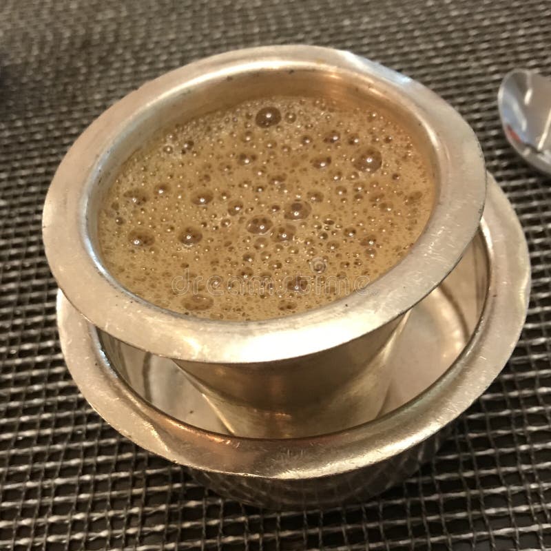 Indian morning coffee stock photo. Image of silver, style - 133470512