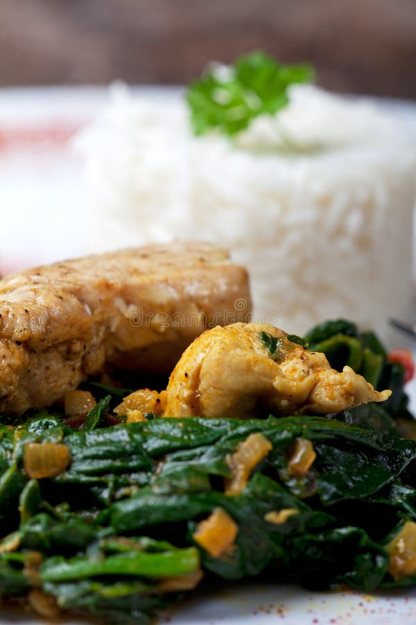 Indian murgh palak stock image. Image of cooked, chicken - 23754599