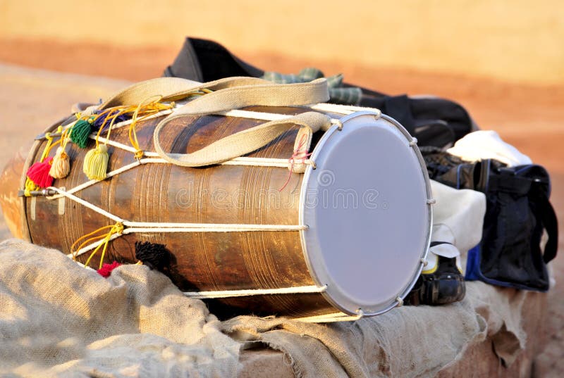 Indian Musical Instrument Dhol Stock Photo - Image of instrument ...