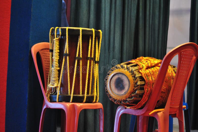 Indian Musical Instruments- Dhol Stock Photo - Image of india, light ...