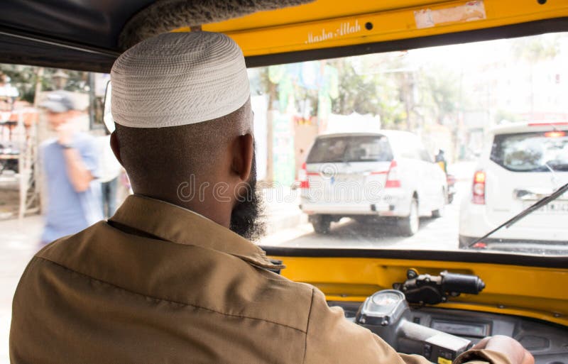 Indian Auto Rickshaw Driver Editorial Image - Image of rickshaws ...