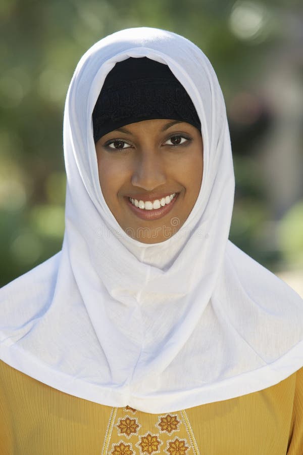 Indian Muslim Woman Smiling Stock Image - Image of adult, beautiful ...