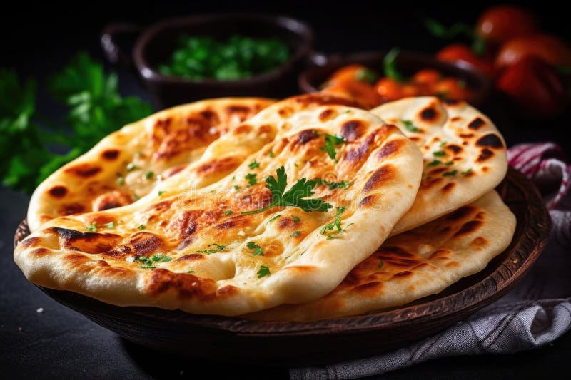 Garlic Naan Bread Stock Illustrations – 49 Garlic Naan Bread Stock ...