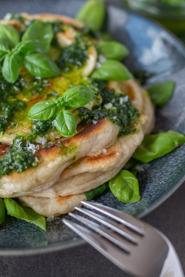 Indian Naan Flat Bread on a Table Stock Photo - Image of flat, india ...