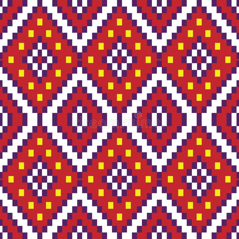 Indian Native Pattern in the Style of Embroidery. Seamless Pattern ...