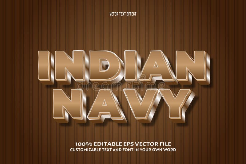 Indian Navy Editable Text Effect 3 Dimension Emboss Comic Style Stock ...