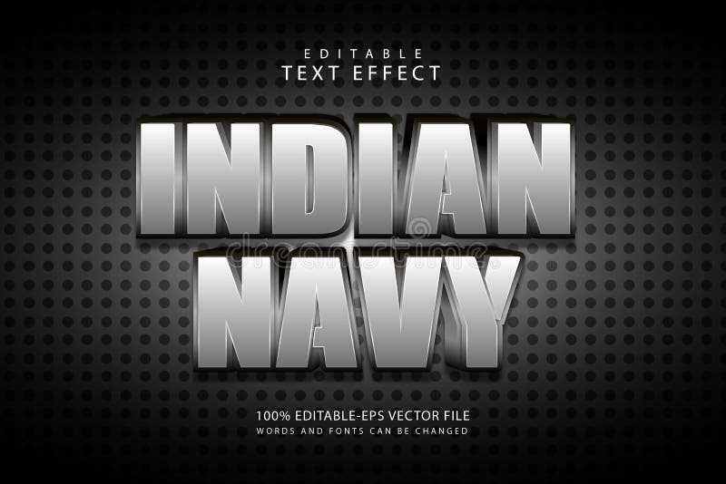Indian Navy Editable Text Effect 3 Dimension Emboss Modern Style Stock ...