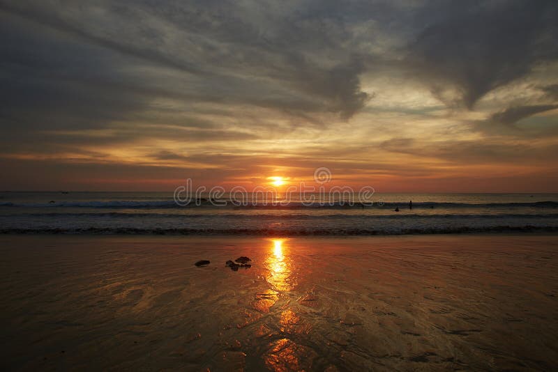 Indian Ocean Beautiful Sunset. Sunset Beach Stock Photo - Image of ...