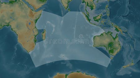 Indian Ocean, Excluding Sub-basins Highlighted. Physical Map Stock ...