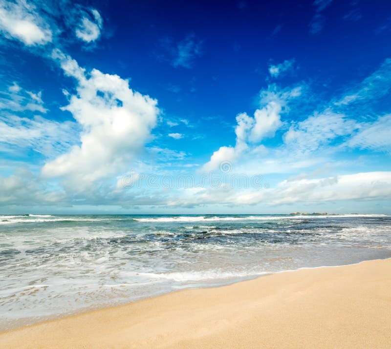 The Indian ocean. Panorama stock image. Image of lanka - 68663043