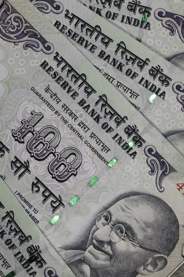 Indian One Hundred Rupee Bank Note Stock Photo - Image of note ...